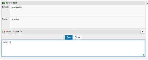 addresses address string translation problem in some languages