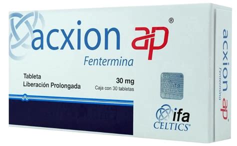 Acxion Ap 30 Mg C30 Tab Lp Fentermina Lab Ifa Celtics Grupo Iii
