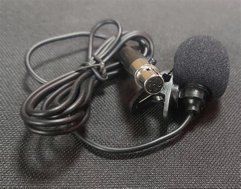 Hw Audio Lavalier Tie Clip Microphone With 4 Pin Mini Ta4f Connector Black