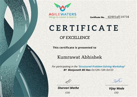 Abhishek Kumrawat On Linkedin Structured Problem Solving Workshop This Digital Credential Was