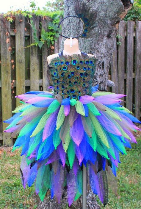Peacock Tutu Costume Mardi Gras Pageant Dress Bird Costume Peacock