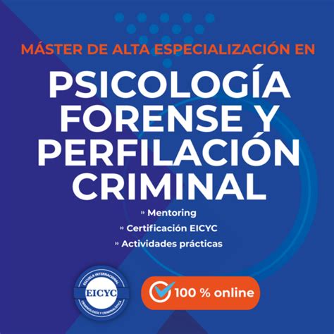 Máster De Alta Especialización En Psicología Forense Y Perfilación Criminal