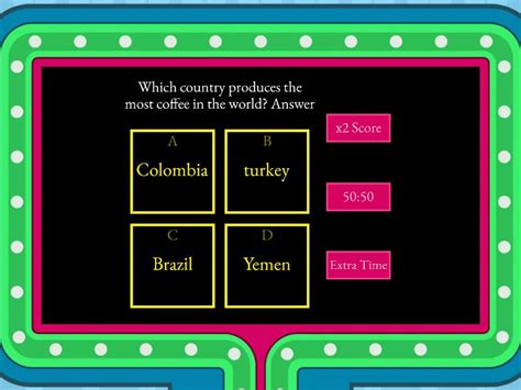 English Class Trivia Gameshow Quiz
