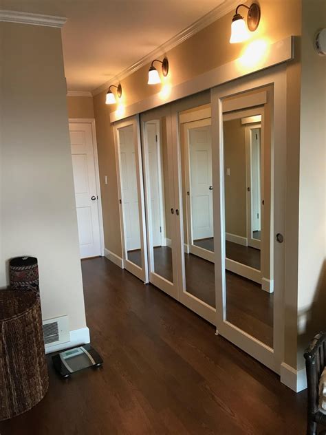 Mirrored Bi Pass Closet Doors Mirrored Bifold Closet Doors Bifold