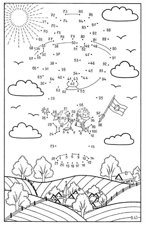 Dibujo De Unir Puntos De Un Globo Dibujo Para Colorear E Imprimir