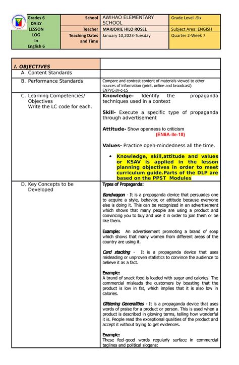 Compare And Contrast Propaganda Examples