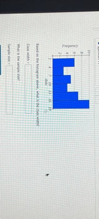 Solved Based On The Histogram Above What Is The Class Chegg