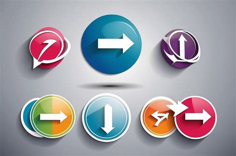 action sign icon motivation button with arrow round stickers circle
