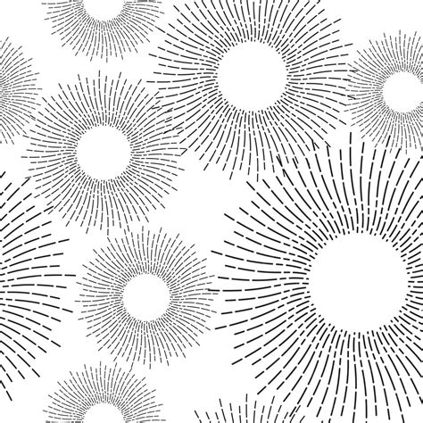 Premium Vector Sunshine Rays Retro Seamless Pattern