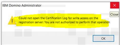 Could Not Open The Certificate Log For Write Access On The Registration Server Server Error
