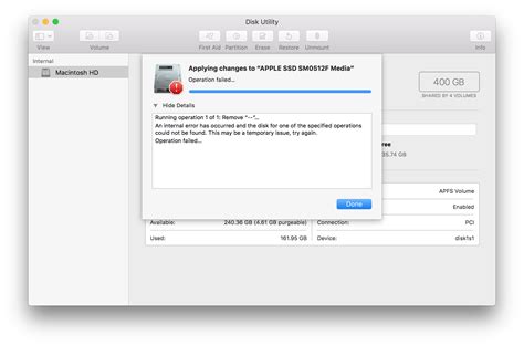 macos after deleting bootcamp i failed to merge free disk space