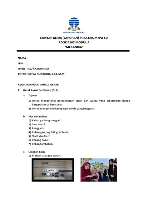 Modul 4 Kp 2 Gerak Lurus Beraturan Glb Pdf