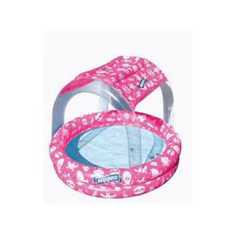 حوض سباحة للأطفال مزود بمظلة وردي بياع متجر تسوق إلكتروني سعودي