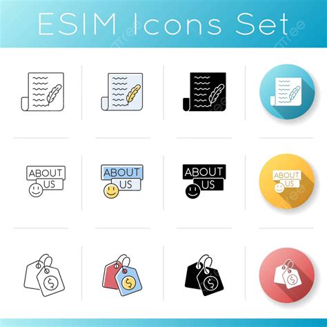 Social Media Icons Set Client Icon Long Vector Client Icon Long Png