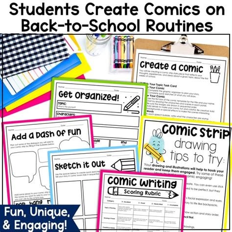 Comic Strip Template Writing Prompts Ela Activities Classroom Rules