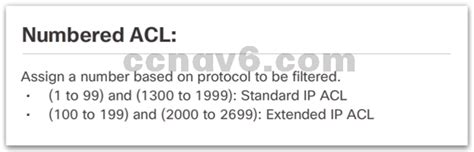 CCNA V Study Material Chapter Access Control Lists