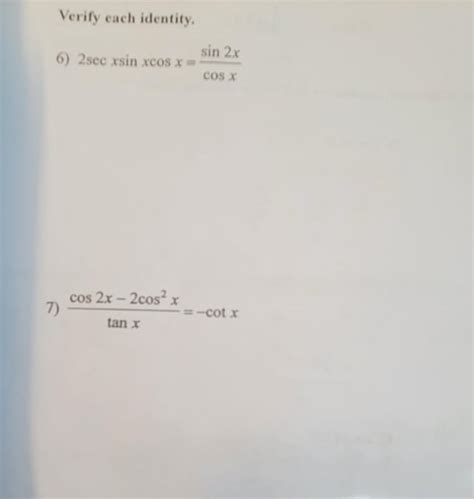 Verifying Using Trigonomic Identities Rhomeworkhelp