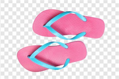 6272 Blue And Pink Flip Flops Isolated Graphic By Kzara Visual