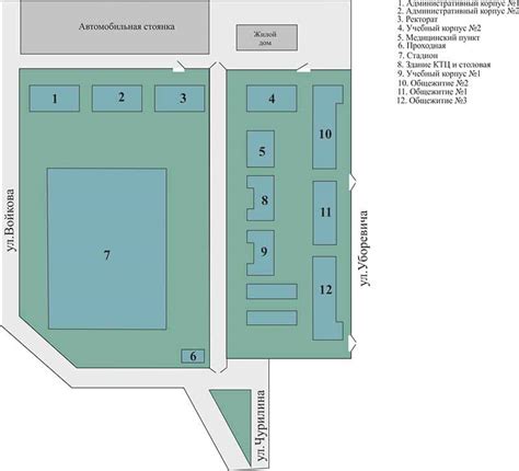 Абитуриент БарГУ Схема расположения объектов по улВойкова 21