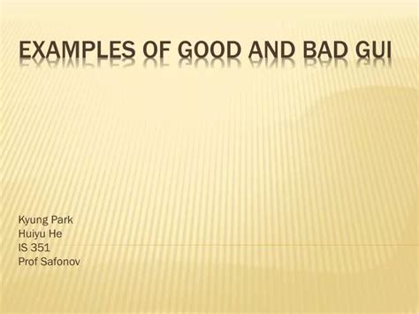 Ppt Examples Of Good And Bad Gui Powerpoint Presentation Free