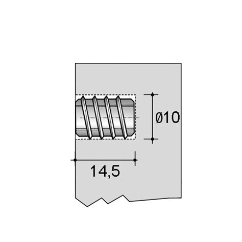Футорка металлическая D12, М8x15, BU15 - купить в Крепком