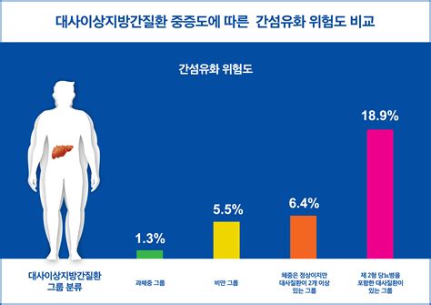 대사이상지방간질환 중증일수록 간肝 섬유화 위험 증가