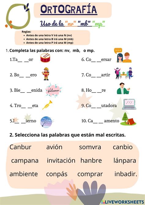 Ortografía Online Exercise For 3er Grado Actividades De Ortografía
