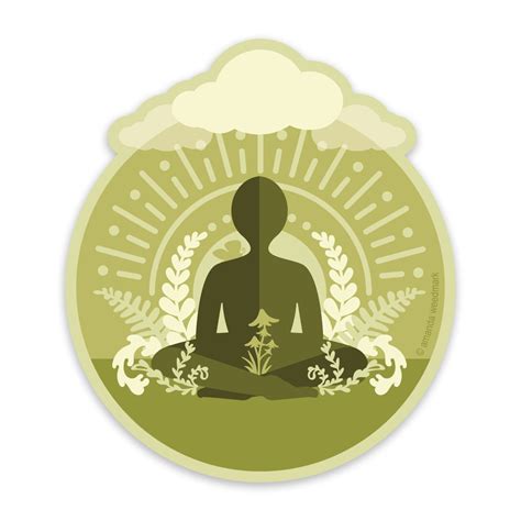 Yoga Meditation Sticker — Meaningful Expressions Minimalist