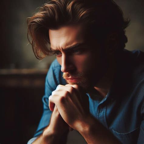 Premium Photo Man Thinking Gesture Face Expression