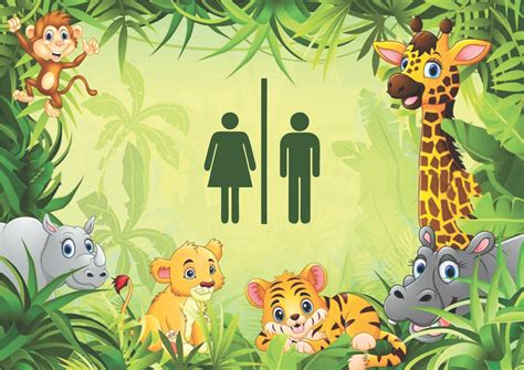 Jungle Toilet Sign Love From Me