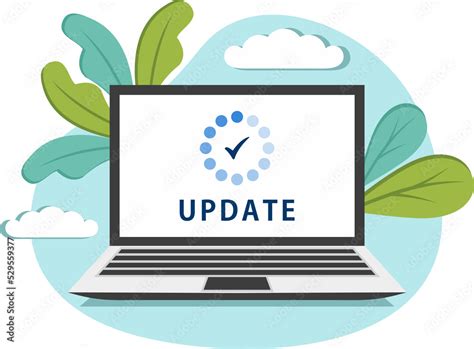 System Software Update And Upgrade Concept Loading Process In Laptop