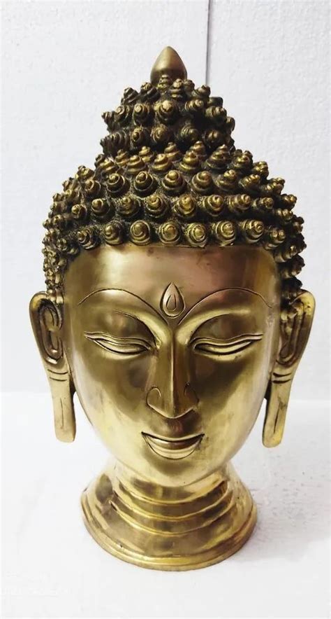 Golden Brass Buddha Head Home At Rs 1000 In New Delhi Id 24319955188