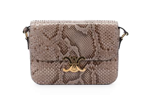 Celine Triomphe Python Patchwork Bag Luxury Shopping