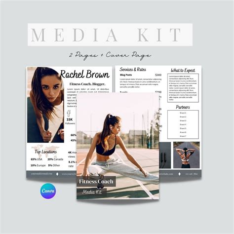 Influencer Media Kit Blogger Media Kit Media Kit Template Press Kit