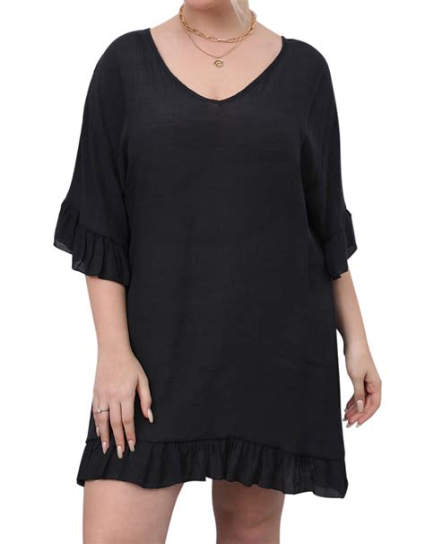 Swimsuit Cover Ups For Women Seethrough Plus Size Bathing Suit Cover Up