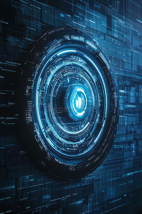 Futuristic Fintech Badge Glowing On A Textured Background Of Financial