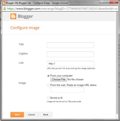 How To Insert Images In Blogger Sidebar My Blogger Lab