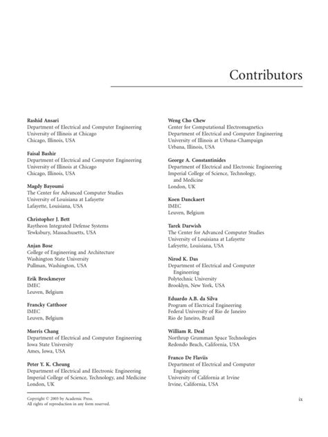 Contributors 2005 The Electrical Engineering Handbook Pdf