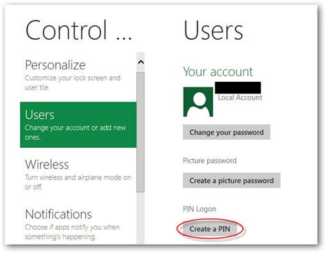 How To Set Up PIN Logon In Windows 8