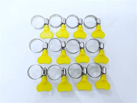 Paquete De 14 Abrazaderas De Manguera De Acero Inoxidable Amarillas