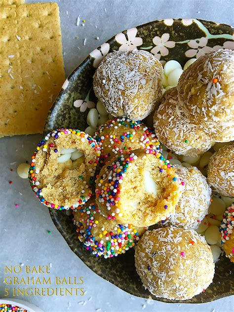 No Bake Graham Balls With 5 Ingredients Lets Cook Healthy Tonight