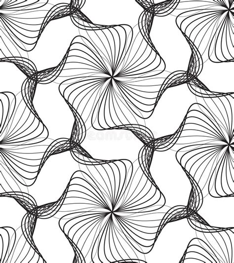 ABSTRACT MESH FLORAL DESIGN GEOMETRIC LINEAR SEAMLESS PATTERN Stock Vector Illustration Of