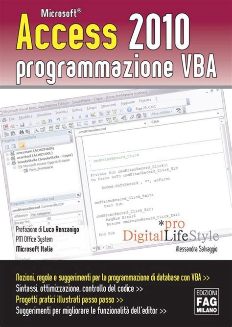 Access 2010 Programmazione Vba Ebook Alessandra Salvaggio