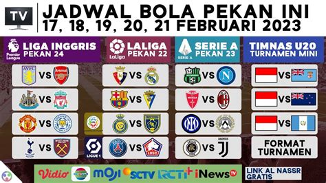 Jadwal Bola Malam Ini Live TV 2023 Liga Inggris SCTV Moji Liga
