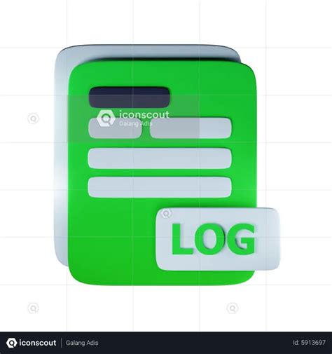 Log File Extension 3d Icon Free Download Files And Folders 3d Icons