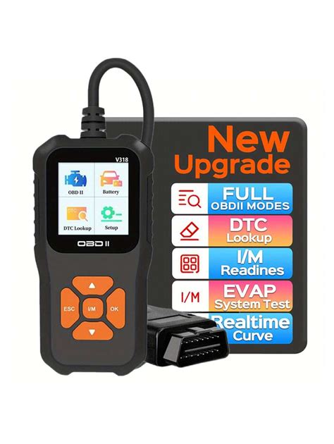 Obd2 Car Scanner Diagnostic Scan Tool V318 Color Screen Vehicle Fault Code Reader Auto Read