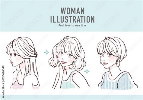 女性のイラスト素材 Stock ベクター Adobe Stock