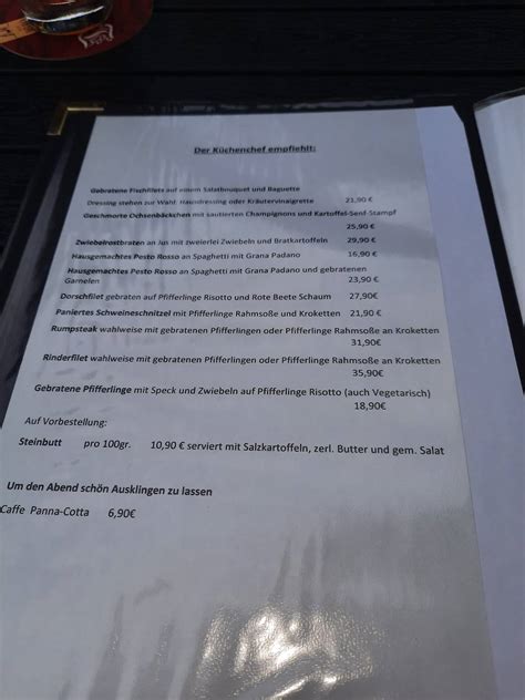 Speisekarte Von Mocca Stuben Restaurant Bar Helgoland