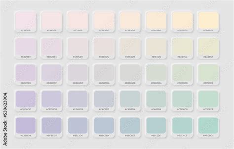 Color Swatches In RGB HEX Set Of Color Palette Example Color Trend