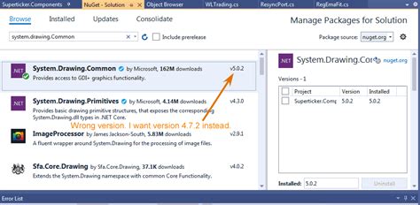 Error Adding System Drawing Common Package To Custom Extension WealthLab